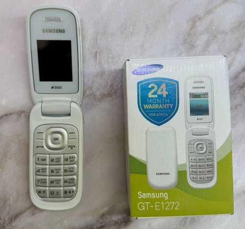 Телефон кнопочный Samsung E1272 white