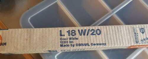 Лампа Osram L 18/20 и L18W/765 cool white 1200 lm