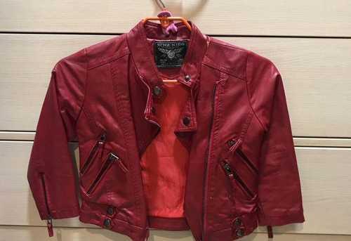 Куртка косуха красная на 104-110
