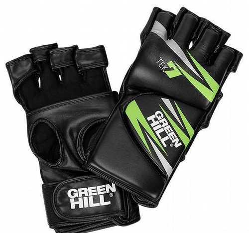 Перчатки для мма Green Hill Tek7 черно зеленые