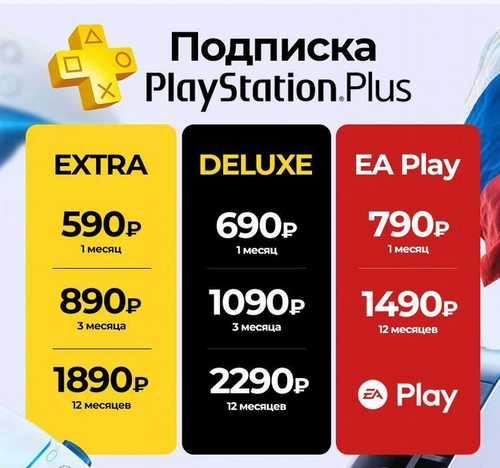 Подписка PS Plus Deluxe / Extra все тарифы снг