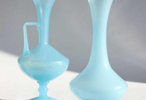 Винтажные итальянские вазы из опалового стекла