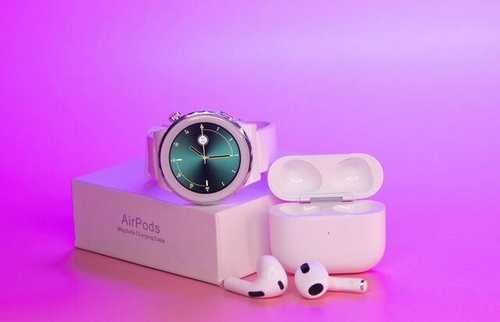 Airpods 3 + Красивые Женские Смарт Часы/2 ремешка