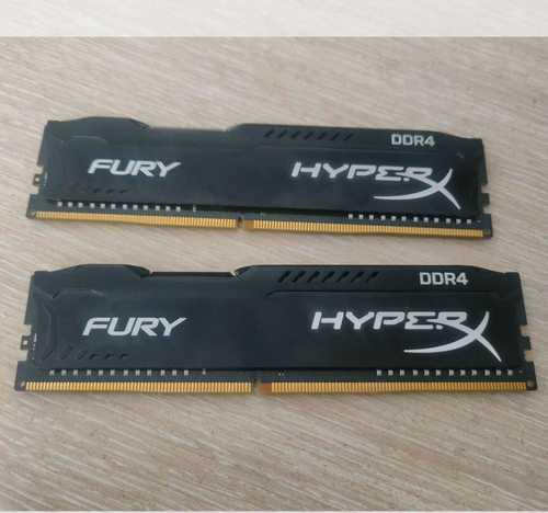 Оперативная память HyperX fury 16gb HX424C15FB2K2