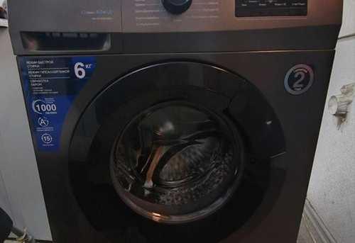 Новая чёрная стиральная машина Dexp