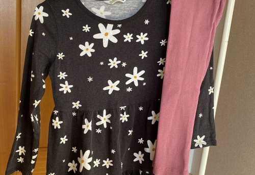 Платье и леггинсы для девочки Sela, размер 116