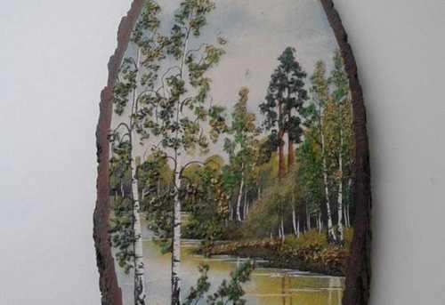 Картина на спиле дерева