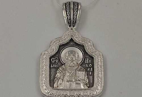 Нательная православная икона из серебра, 018