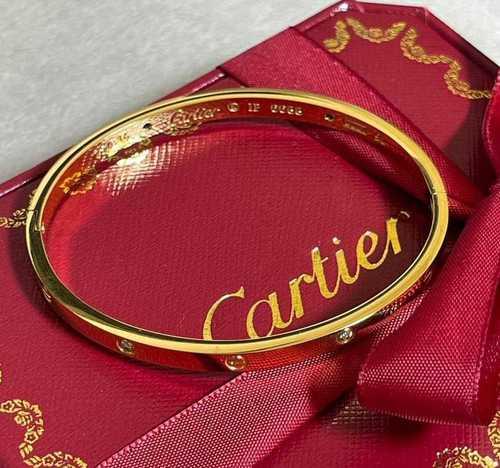Браслет Cartier Love (тонкий, камни) Хит 2025