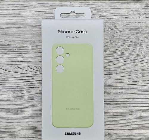 Чехол Silicone Case для Samsung S24 лайм