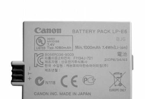 Аккумулятор для Canon LP-E5