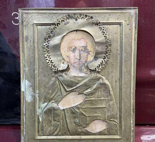 Старинная Икона Св. пантелеймон