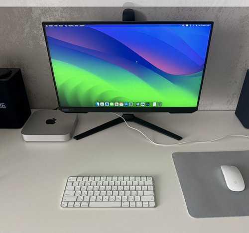 MacMini M2 8/256 + мышь + клавиатура + монитор