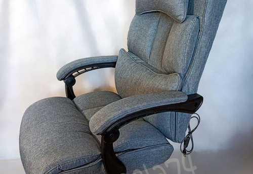Компьютерное кресло из ткани с массажем. Новое
