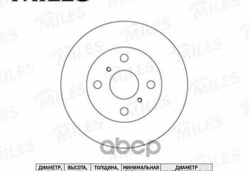 Диск тормозной toyota corolla 1.3-1.8 87-97 пер