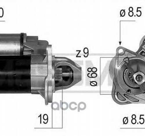 Стартер opel astra J, corsa D 1.2/1.4 1.1kw 220