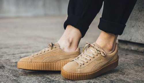Puma suede creepers Rihanna бежевые яч363