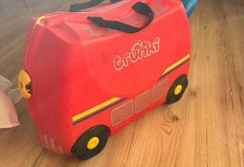 Детский чемодан trunki пожарная машина