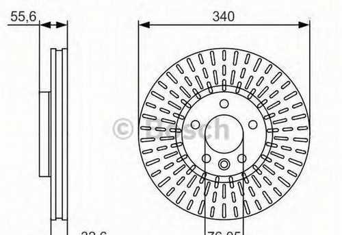 Диск тормозной передний Bosch, 0986479546