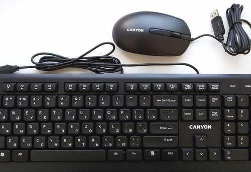 Клавиатура и мышь Canyon CNE-cset4-RU
