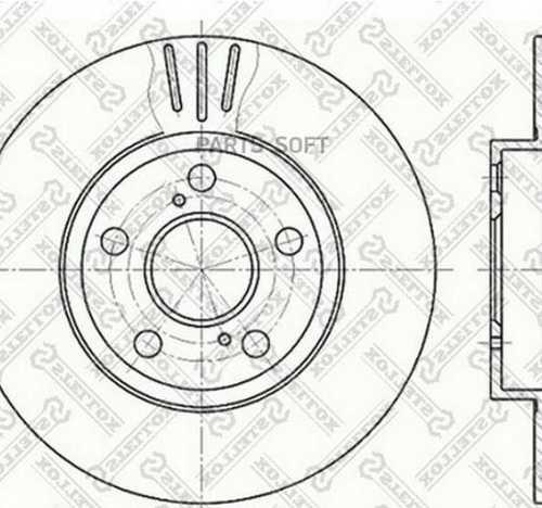 Stellox 6020-4539V-SX Диск тормозной передний