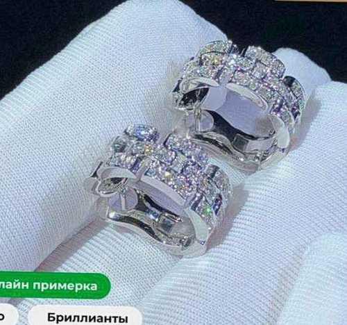 Золотые серьги Cartier