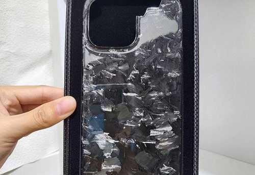 Чехол на iPhone из кованого карбона глянцевый