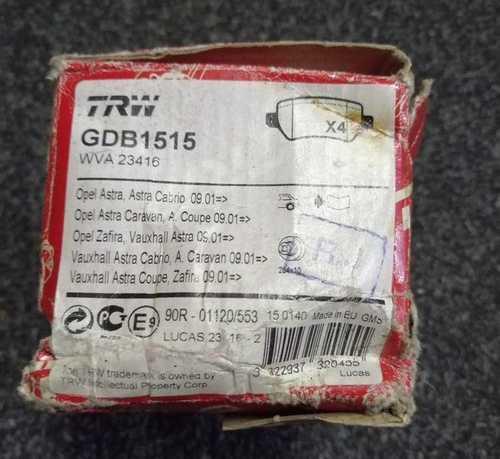 Тормозные колодки TRW GDB1515 WVA23416 много ещё
