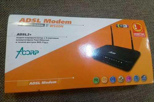 Acorp w520n adsl wifi роутер