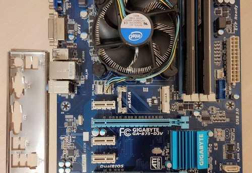 Материнка Gigabyte GA-B75-D3V, Xeon e3 1230v2