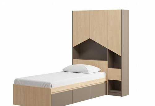 Кровать Пенни-2 90 Gene Latte Plywood