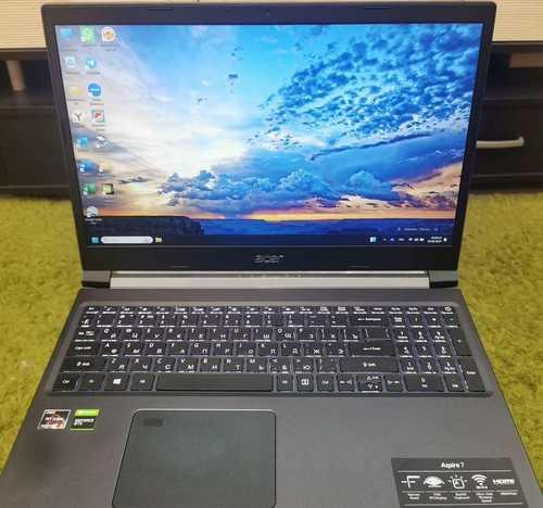 Acer aspire 7, Ryzen 5 5500u, 32 Gb, GTX1650