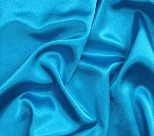 Ткань Атлас-сатин (Ширина 150см), цвет Голубой