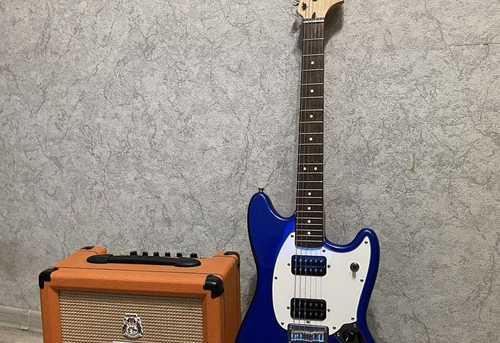 Комплект Fender Mustang+Orange Crush20+кабель