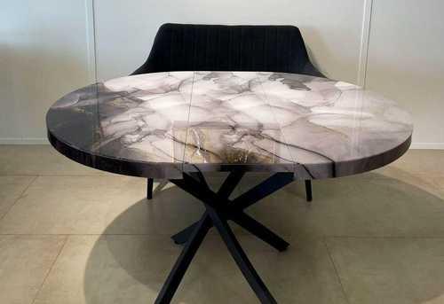 Кухонный стол раскладной круглый 3D "Вегас 2"