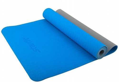 Коврик для йоги Starfit FM-201 0,4 см сине-серый