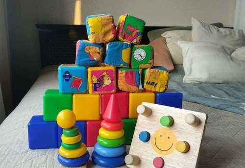 Игрушки развивающие детские пирамидка кубики
