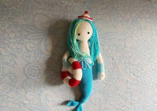Вязаная кукла игрушка русалка интерьерная лалилала