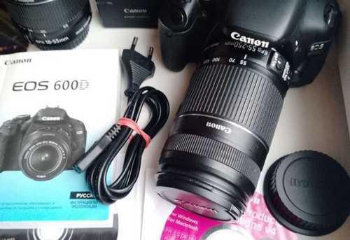 Canon EOS 600d kit, efs 18-55 II, efs 55-250 II