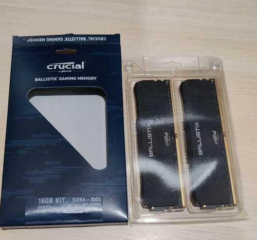 Оперативная память crucial ddr4 2x8gb 3000 cl15