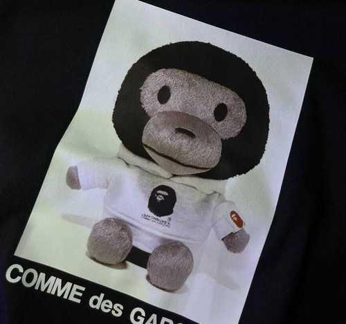 Футболка Bape baby milo x comme des Garsons