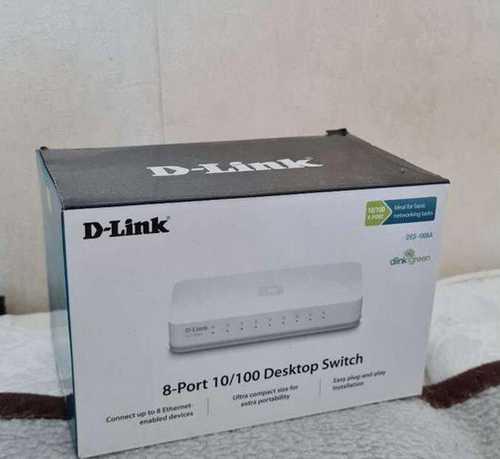 Коммутатор D-link 8-port 10/100 Desktop Switch