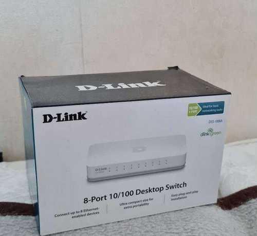 Коммутатор D-link 8-port 10/100 Desktop Switch