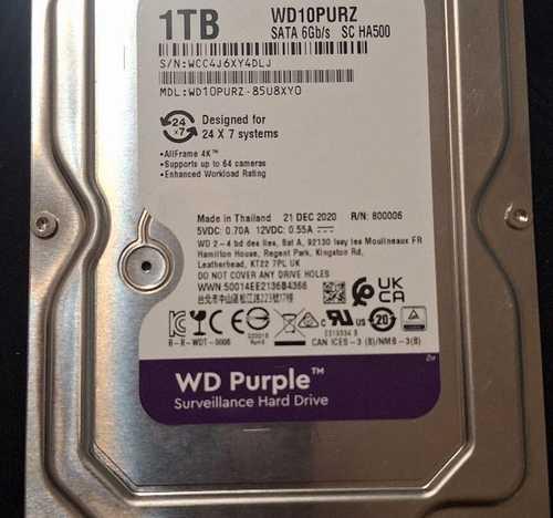 Жесткий диск WD Purple WD10purz