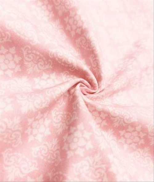 Ткань для шитья Сатин 160 см "Узор на розовом"