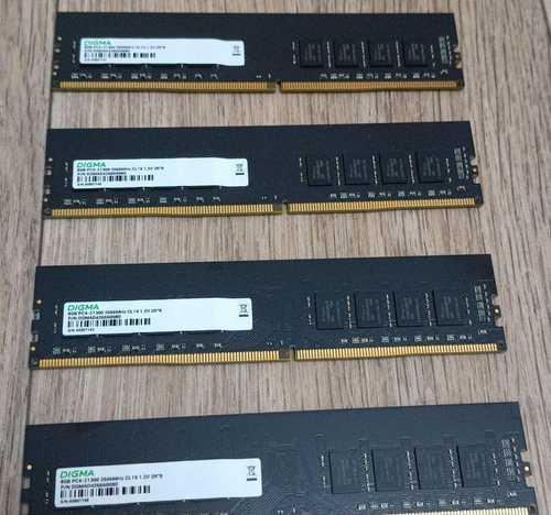 Оперативная память DDR4 4x8Gb 2666мгц