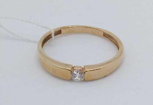 Золотое кольцо с фианитом (5770)