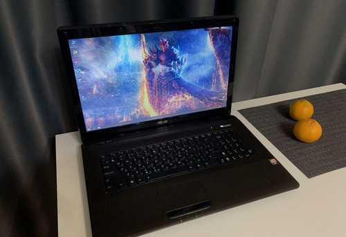 Большой игровой ноутбук Asus 17" танки, Warface