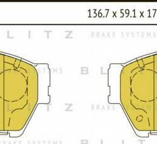 Blitz BB0345P Колодки тормозные mazda 6 07- перед