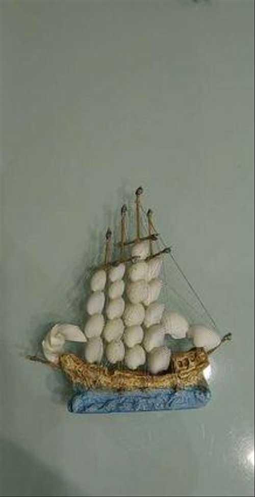Сувенир, корабль из ракушек
